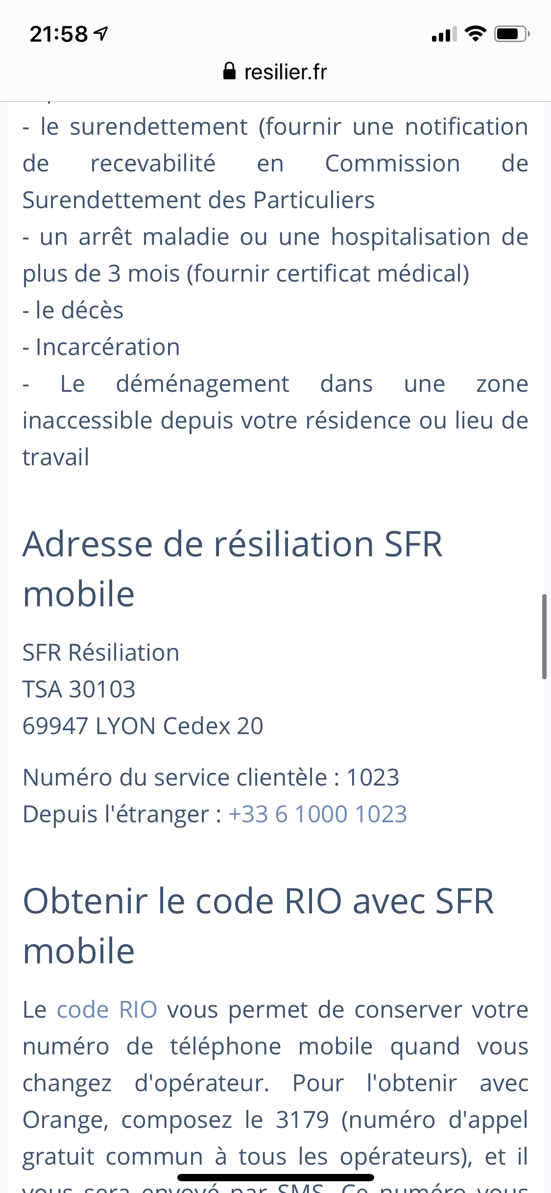 Formulaire de rétractation Carte SIM - La Communauté SFR