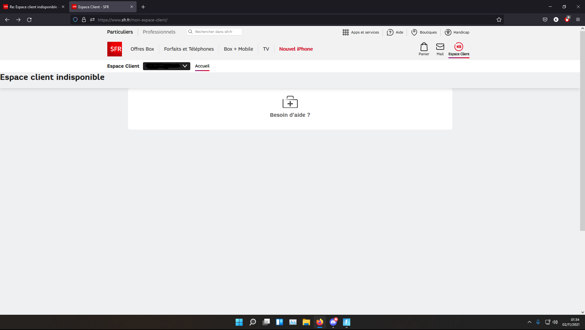 Résolu : Espace client indisponible - La Communauté SFR
