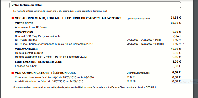 Résolu : Changement tarifaire - La Communauté SFR