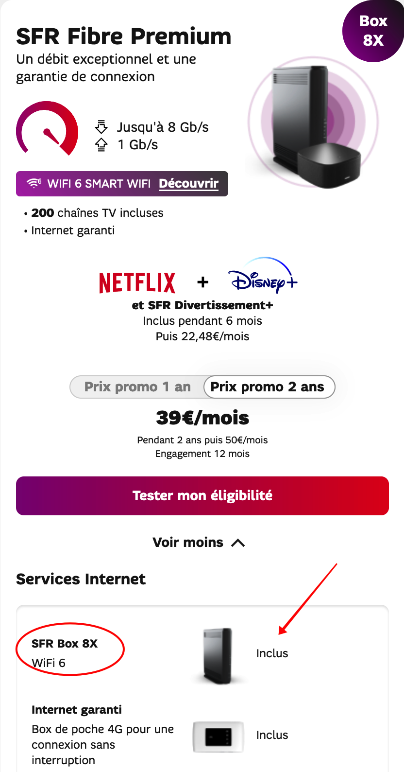 Résolu : SFR BOX 8 FIBRE vs SFR BOX 8X FIBRE, service clien... - La ...