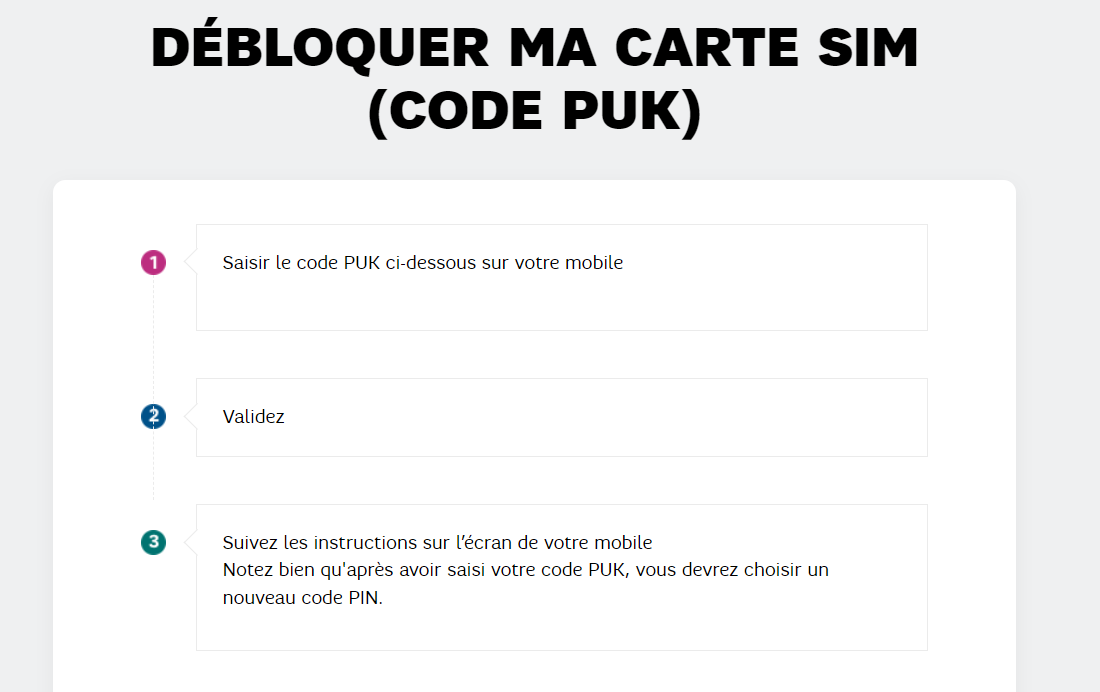 Résolu : Code PUK non disponible sur l'interface - La Communauté SFR