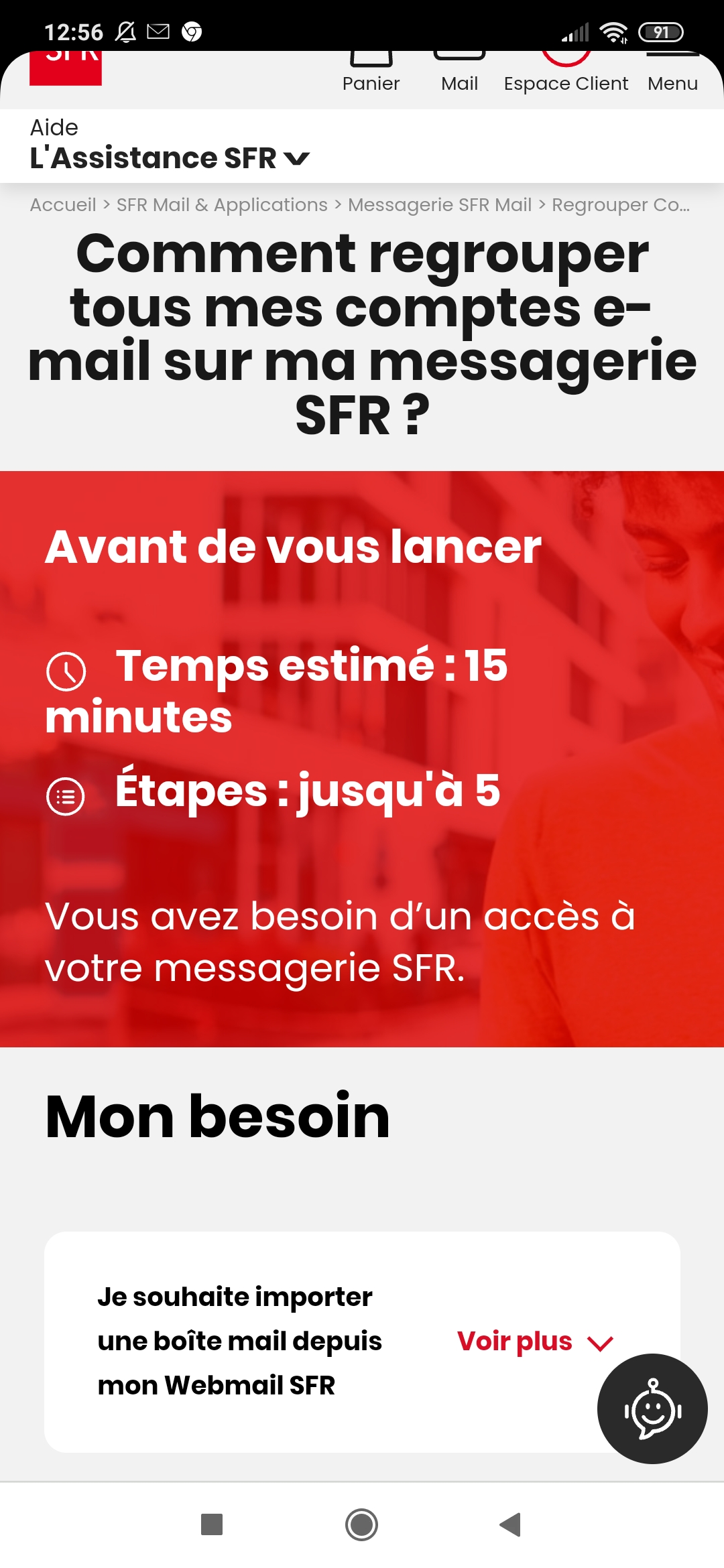 Résolu : mail - La Communauté SFR