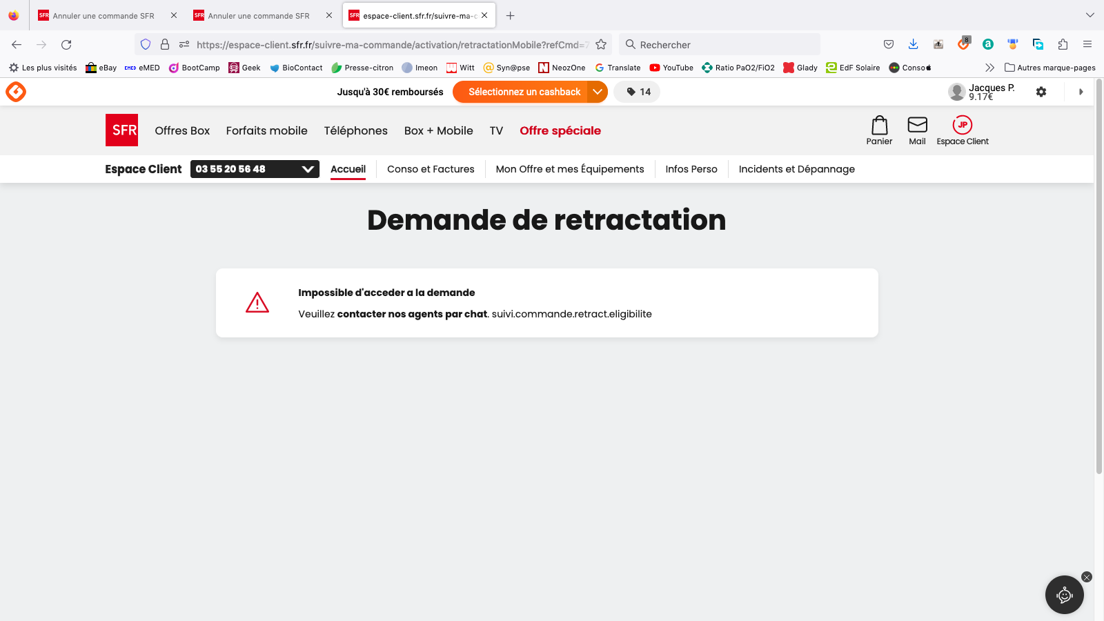 Résolu : Formulaire de rétractation papier car indisponible... - La ...