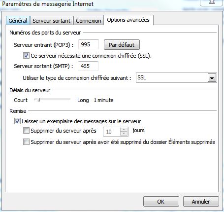 Serveurs messagerie POP/SMTP Orange bloqués via Bo... - La Communauté SFR