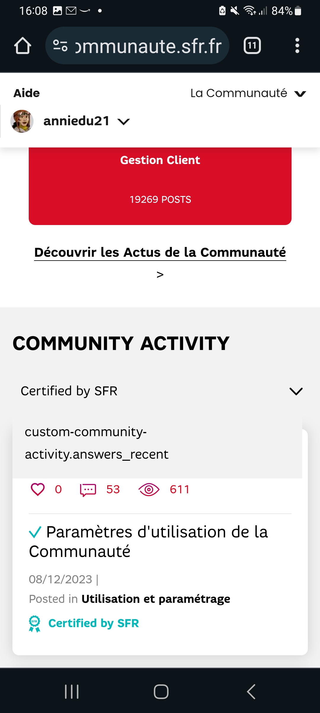 Résolu : La COMMUNAUTE ou THE COMMUNITY ? - La Communauté SFR