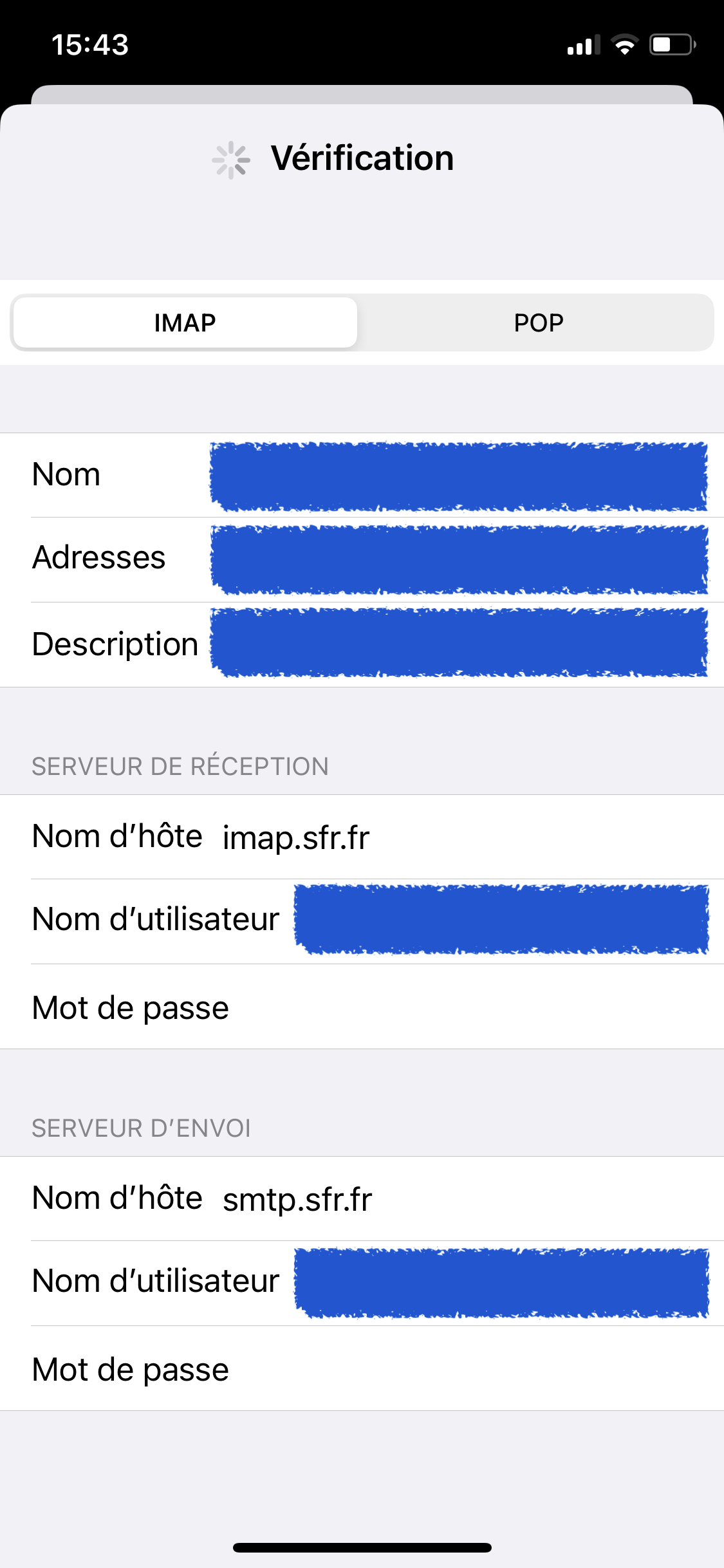Résolu : reception mail ok...envoi mail impossible via outl... - La ...