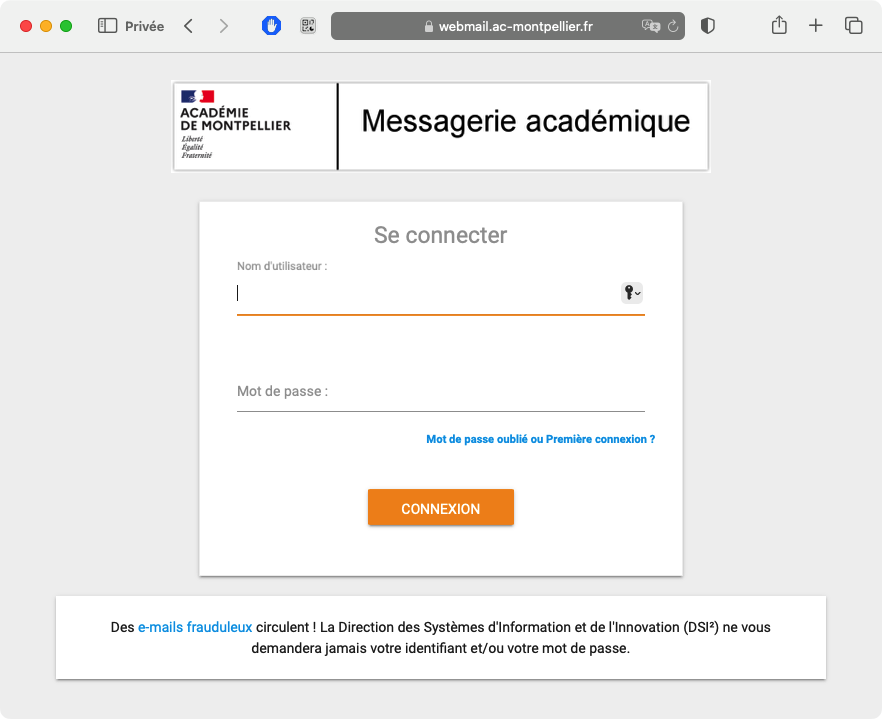 IMPOSSIBLE DE ME CONNECTER A https://webmail.ac-mo... - La Communauté SFR