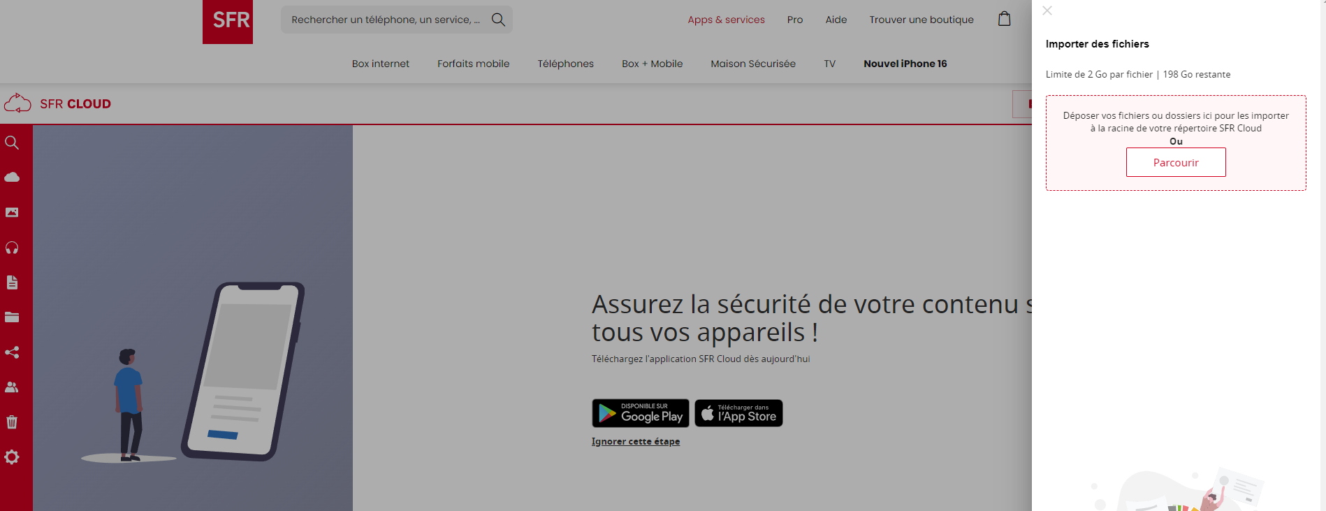 Résolu : SFR Cloud 200go - La Communauté SFR