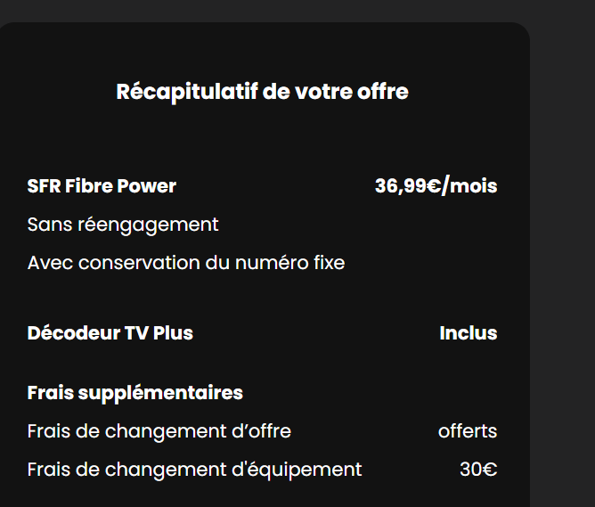 Prix de mon abonnement actuelle - La Communauté SFR