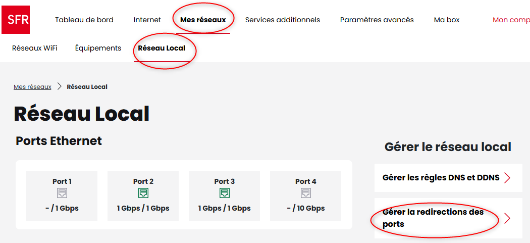 Résolu : Activation d'une règle de redirection de port sur ... - La ...